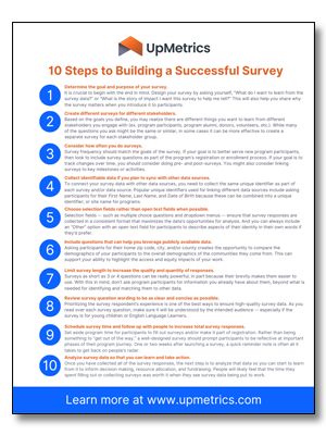 10 Steps to Building a Successful Survey - Tipsheet | UpMetrics